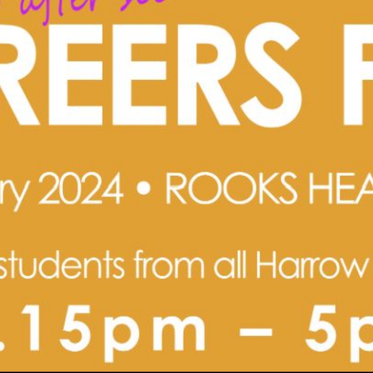 Rooks Heath School - Careers Fair -25th January